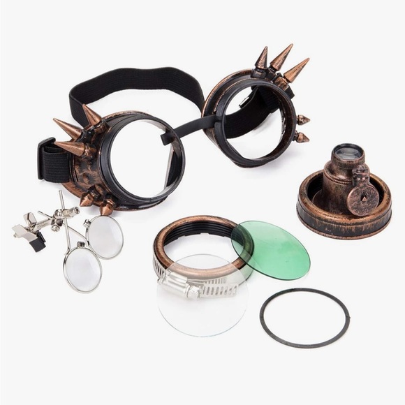 Accessories | Steampunk Spiked Goggles Loupe Eyewear Halloween Cosplay ...